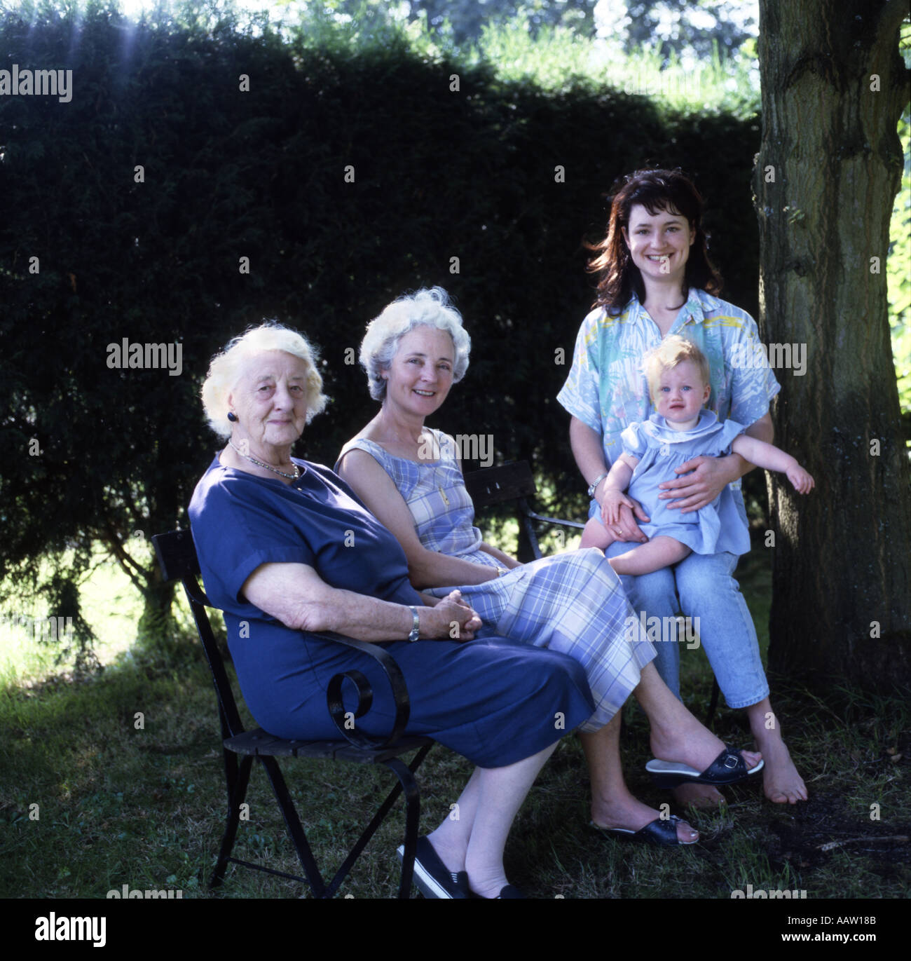 Four Generations of Ladies Stock Photo - Alamy