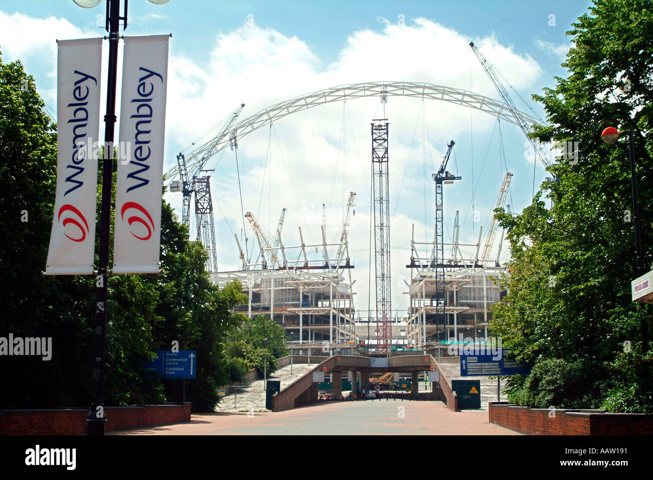 The new Wembley Park stadium under construction London Stock Photo - Alamy