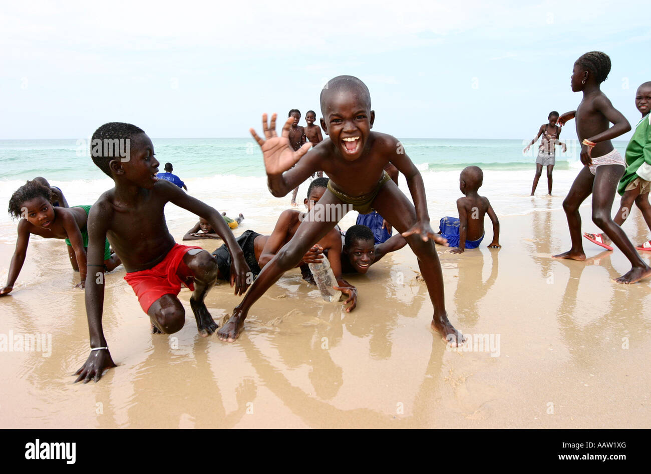 Talibe children on Langue de Barbarie Peninsula, St Louis, Senegal. 25 ...