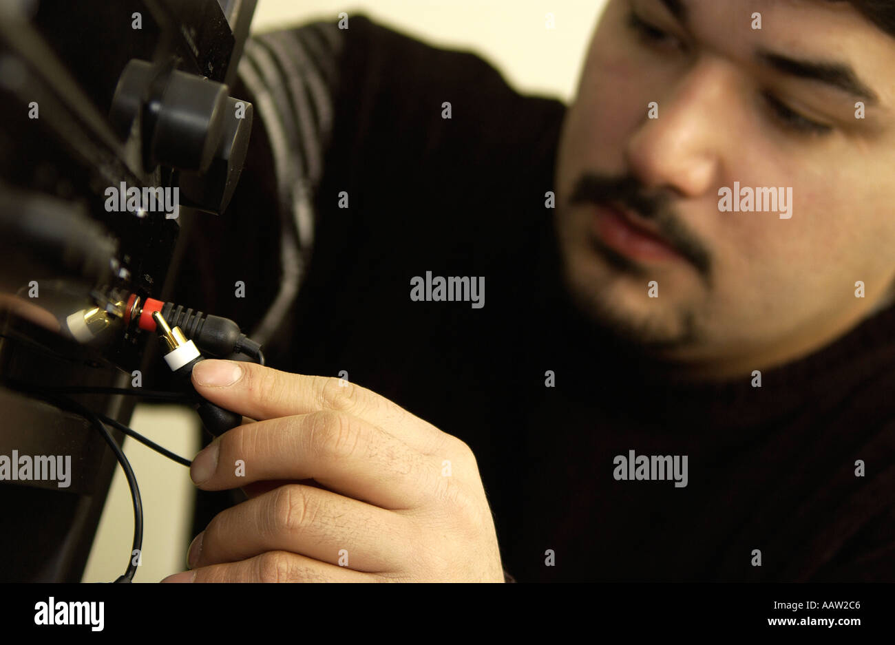 Man with stereo hi-res stock photography and images - Alamy