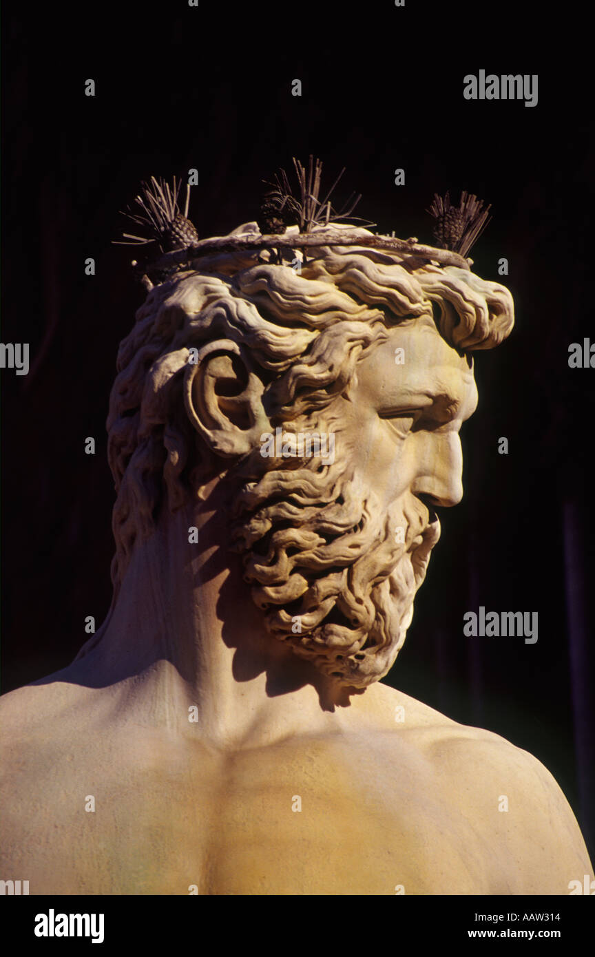 Neptune statue and fountain in the Piazza della Signoria Florence Italy ...