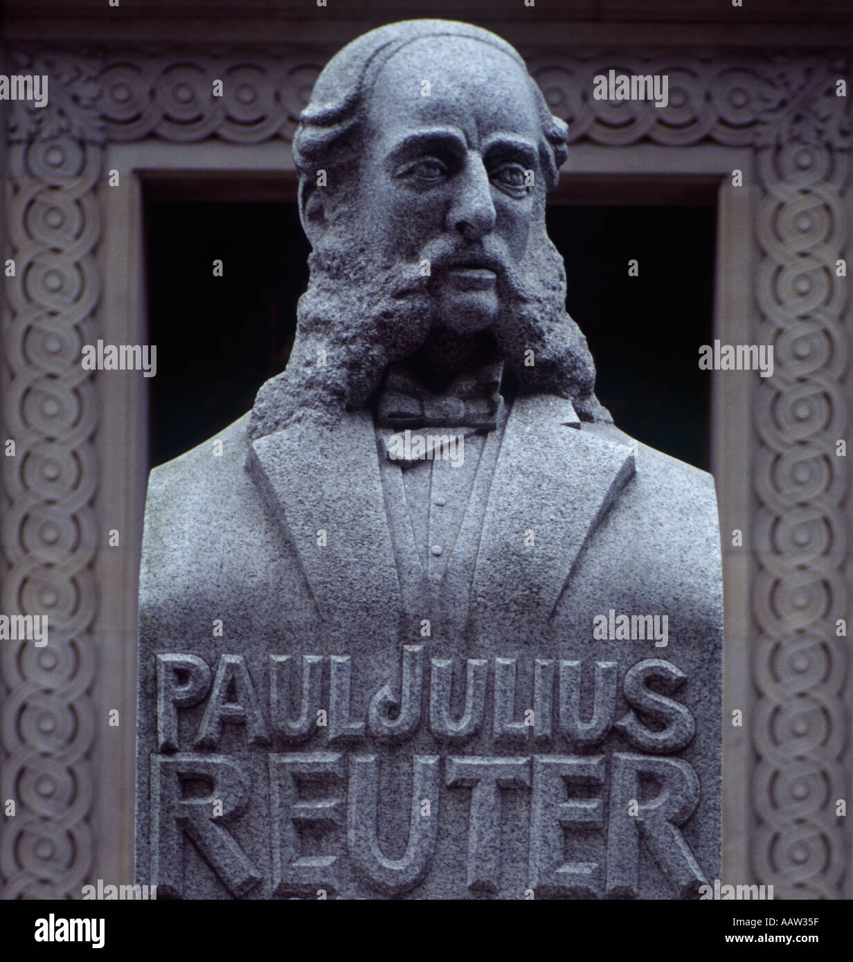 Memorial to Paul Julius Reuter founder of Reuters London England Stock ...