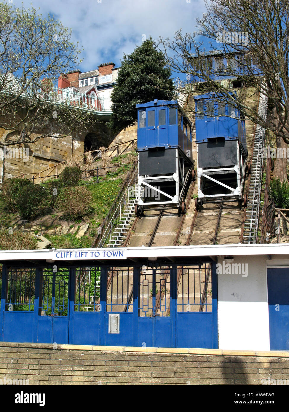 Cliff Lift at Scarborough North Yorkshire UK Stock Photo - Alamy