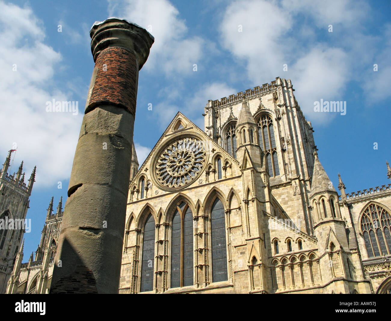 York Minster UK and Roman Column Stock Photo - Alamy