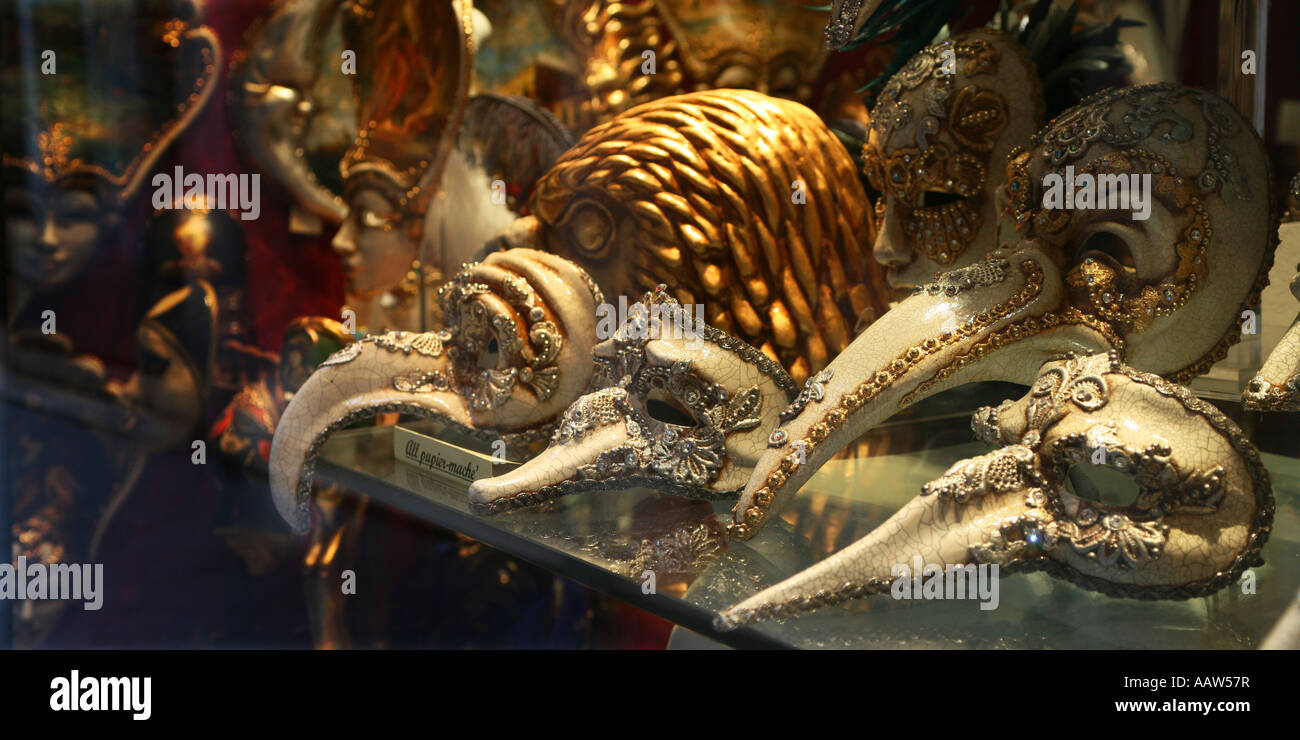bird like carnival masks, Venice, Italy Stock Photo - Alamy