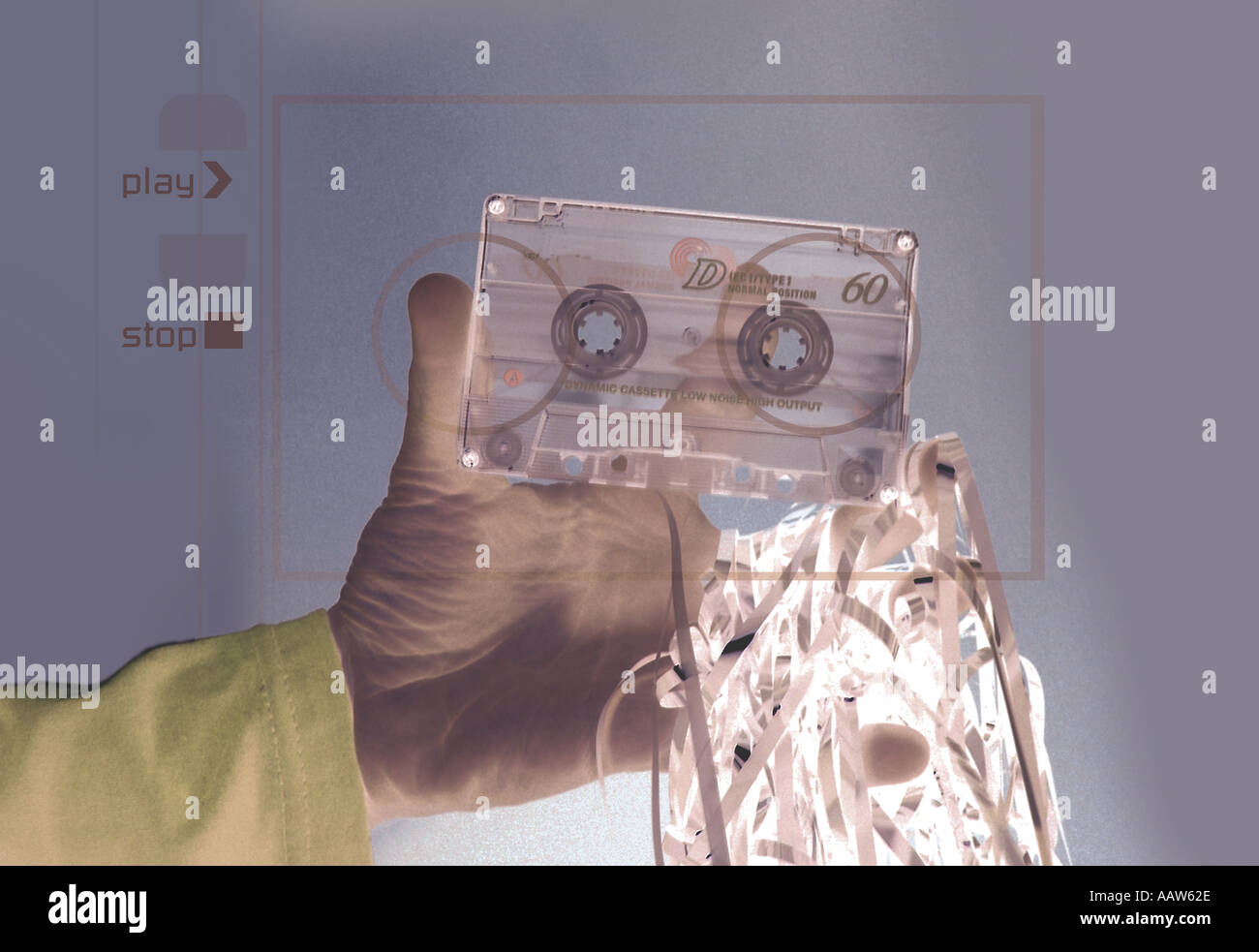 hand holding an audio cassette tape Stock Photo - Alamy