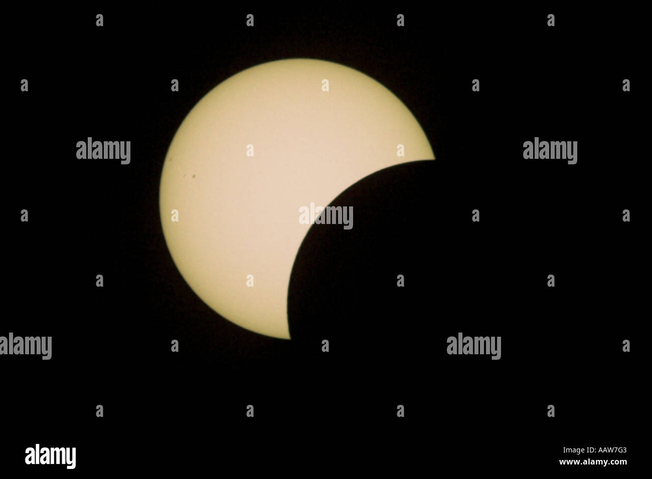 Stage preceding total solar eclipse, Side, Turkey, 29th March 2006 ...