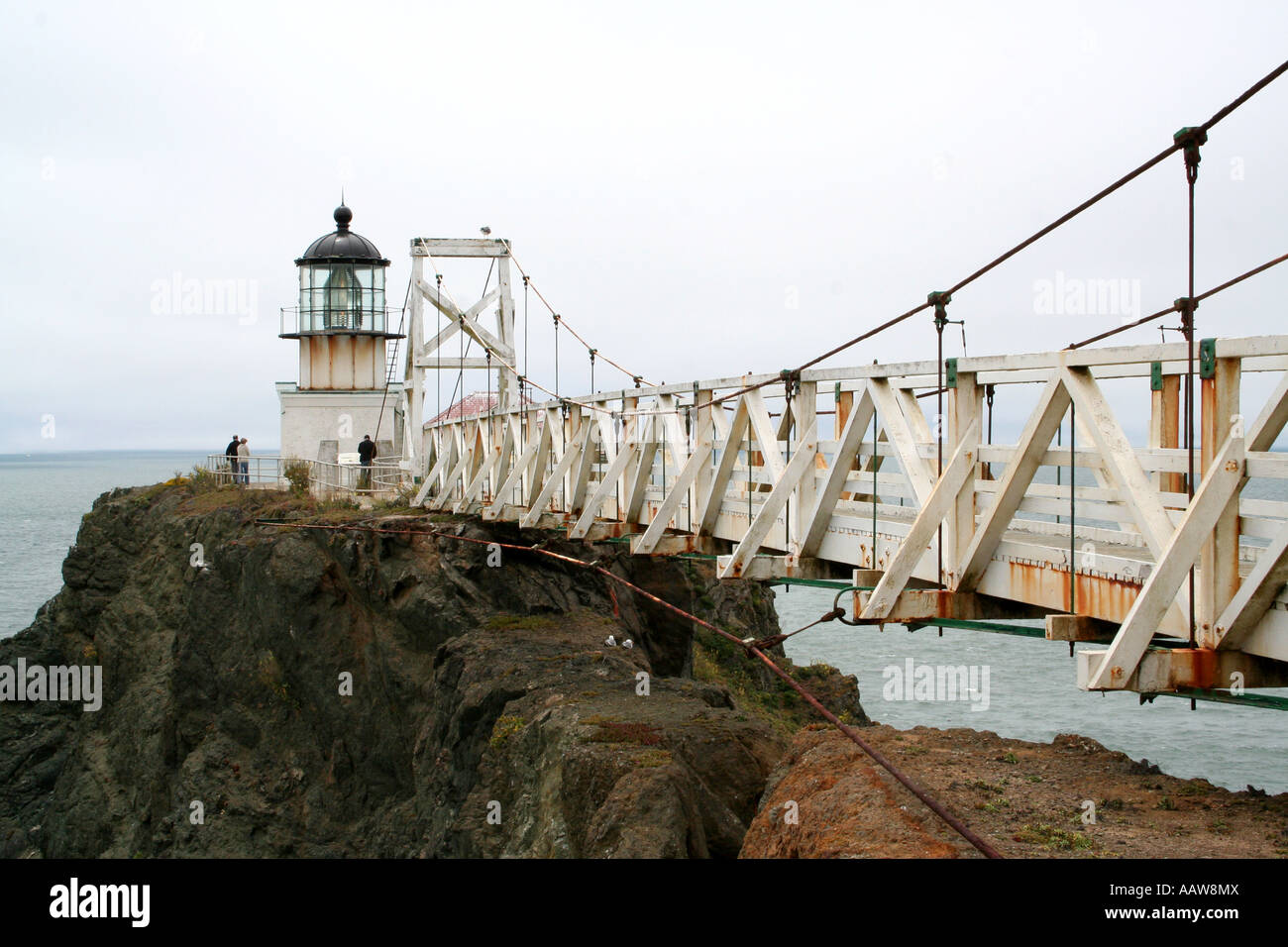 Point Bonita Lighthouse and Bridge, Marin County, California, USA Stock ...
