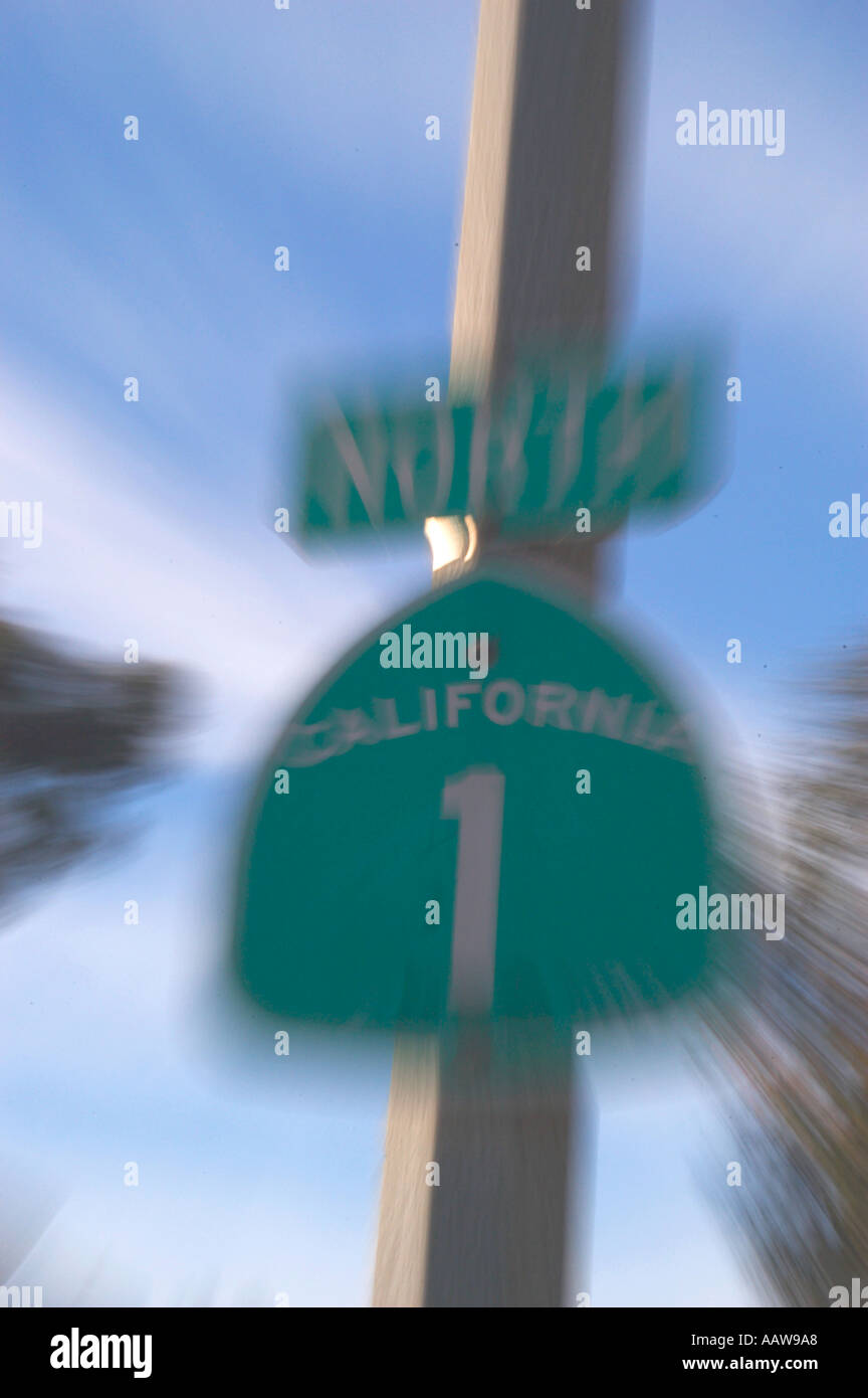 Highway 1 California sign Stock Photo - Alamy