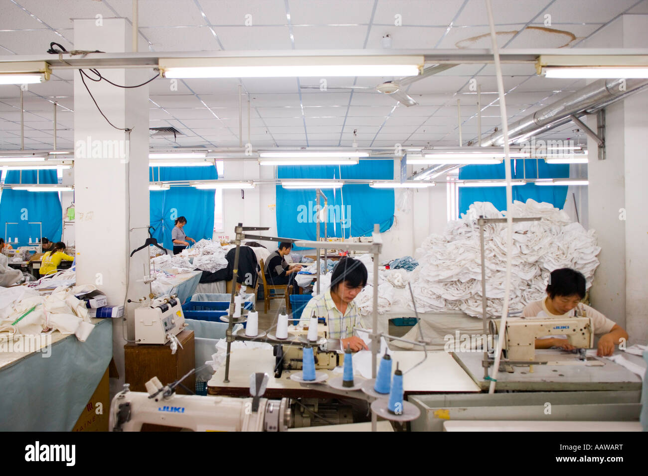 Garmet manufacturing oustside Beijing China Stock Photo - Alamy