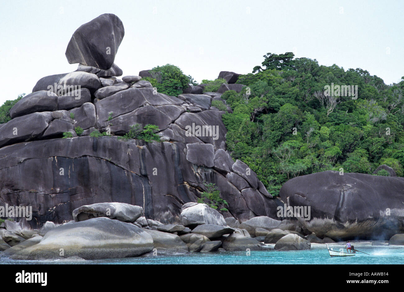 Rock at Donald Duck Bay Similan Islands Thailand Stock Photo - Alamy