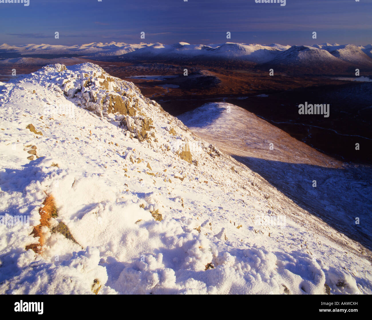 Rannoch Wall and Bridge of Orchy Hills viewed from Meall a'Bhuiridh ...