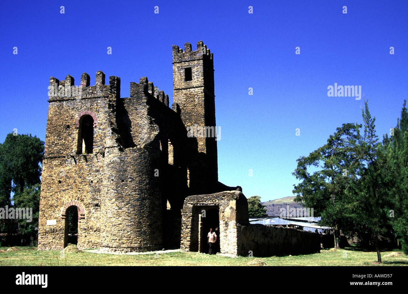 Castle in the Royal Enclosure at Gonder in Ethiopia Stock Photo - Alamy