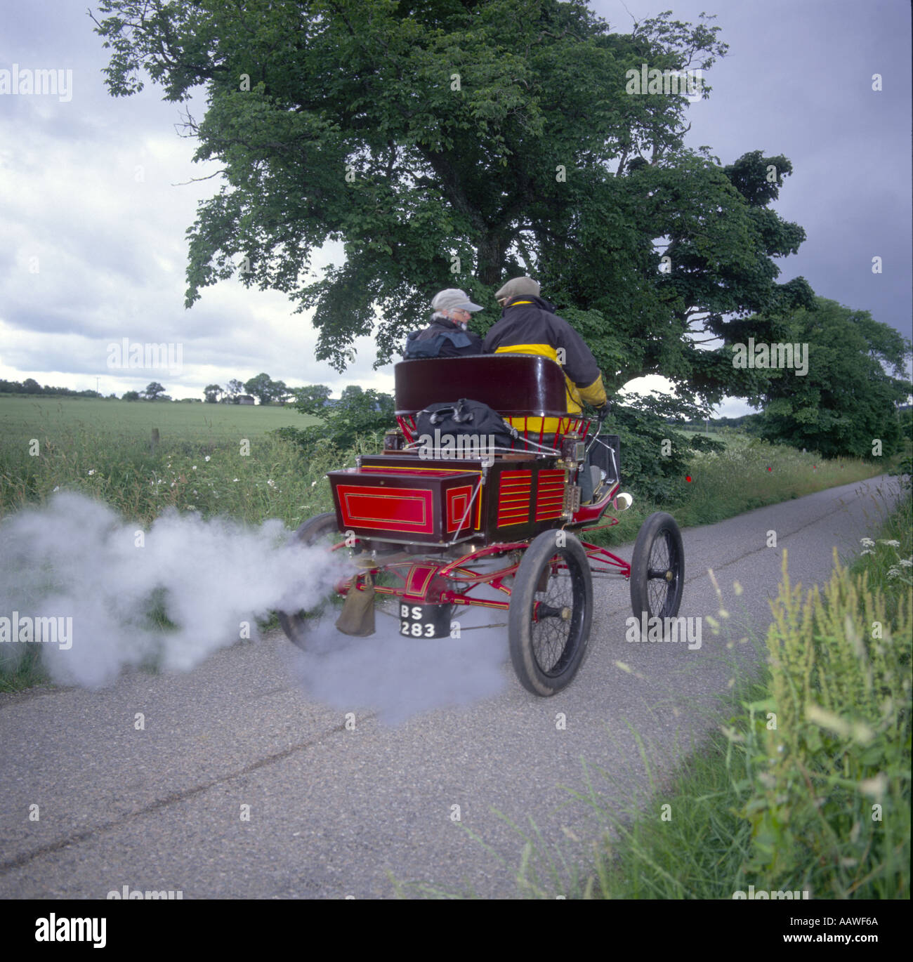 Steam Car Touring Stock Photo - Alamy