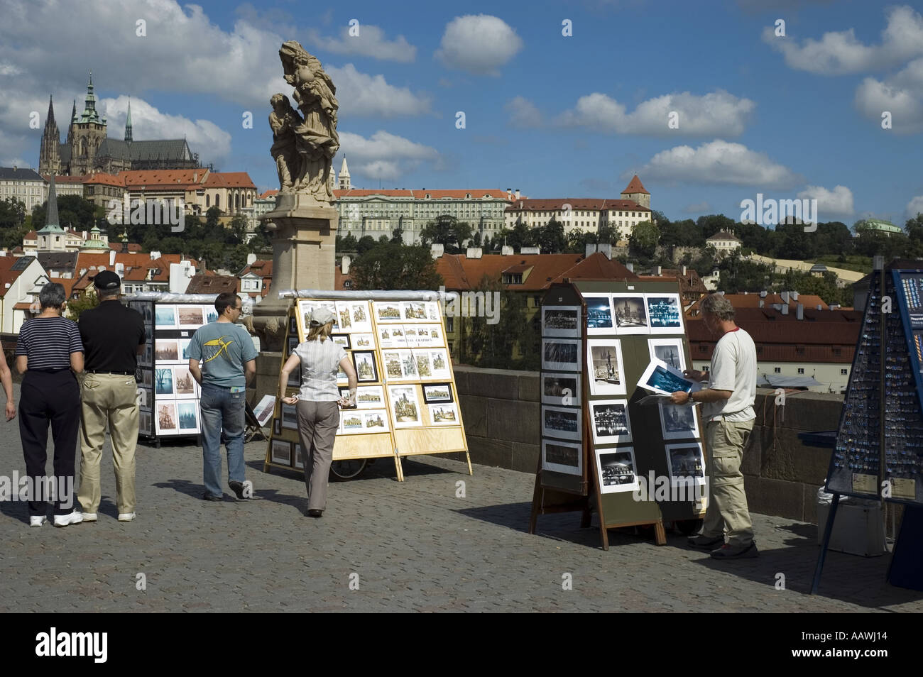 Street Vendors On The Charles Bridge High Resolution Stock Photography ...