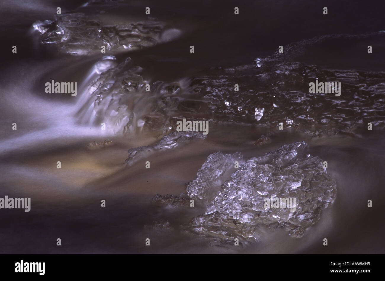 Water rill thruogh ice formation Stock Photo - Alamy