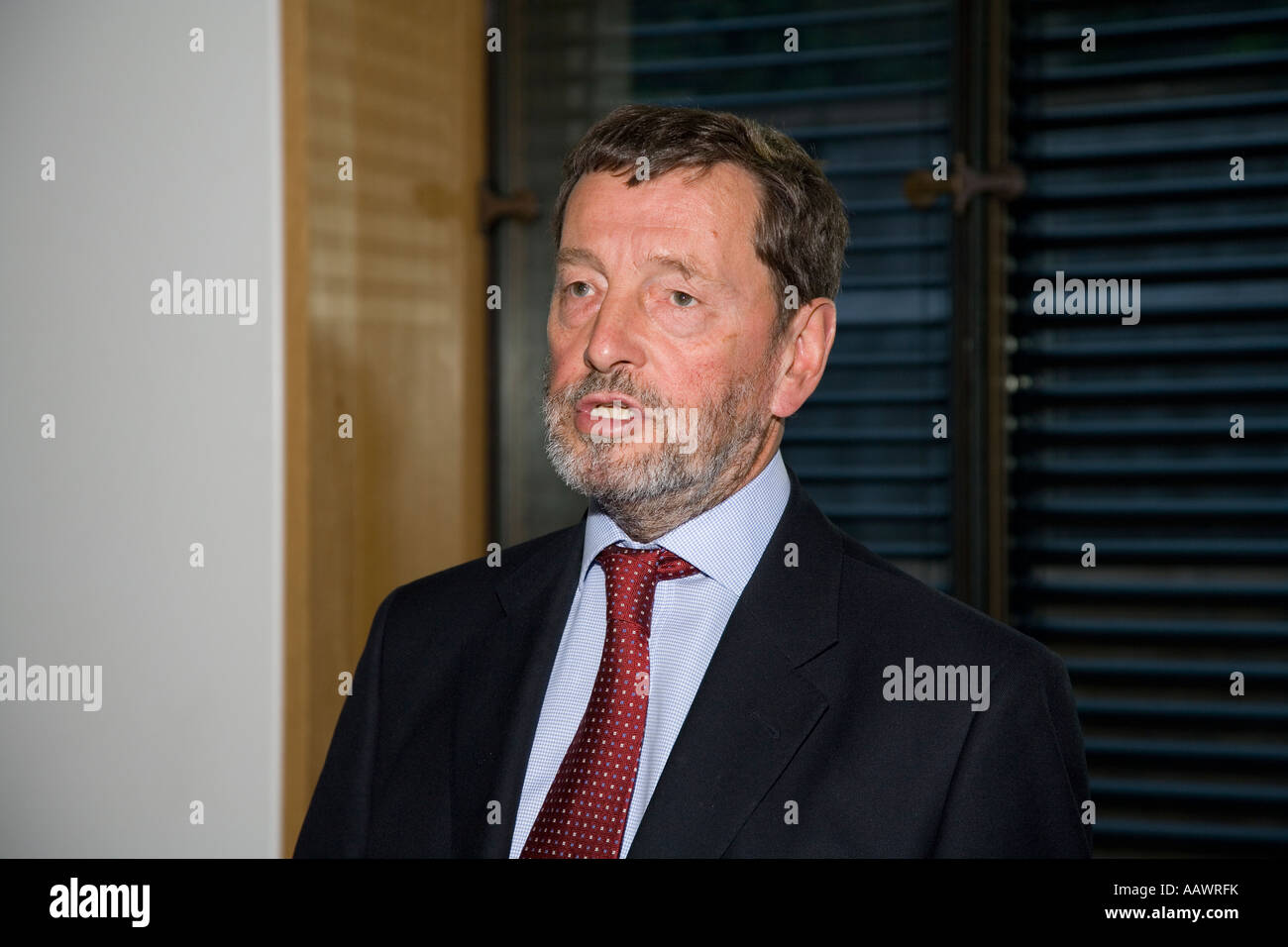 David Blunkett MP speaking at Portcullis House May 2007 Stock Photo - Alamy