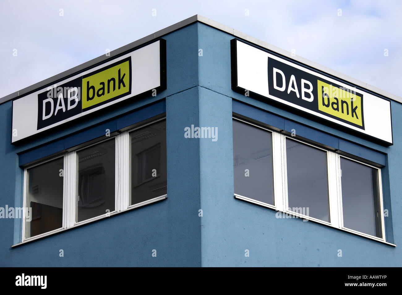 DAB bank company sign Stock Photo - Alamy