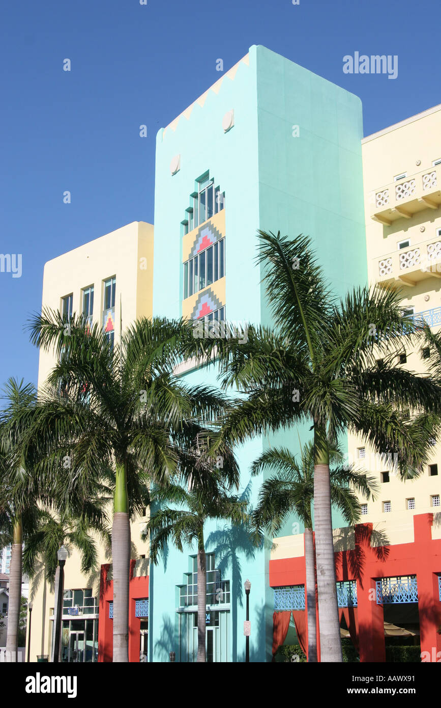 Miami Beach Florida,Washington Avenue,office building,palm trees,tree ...