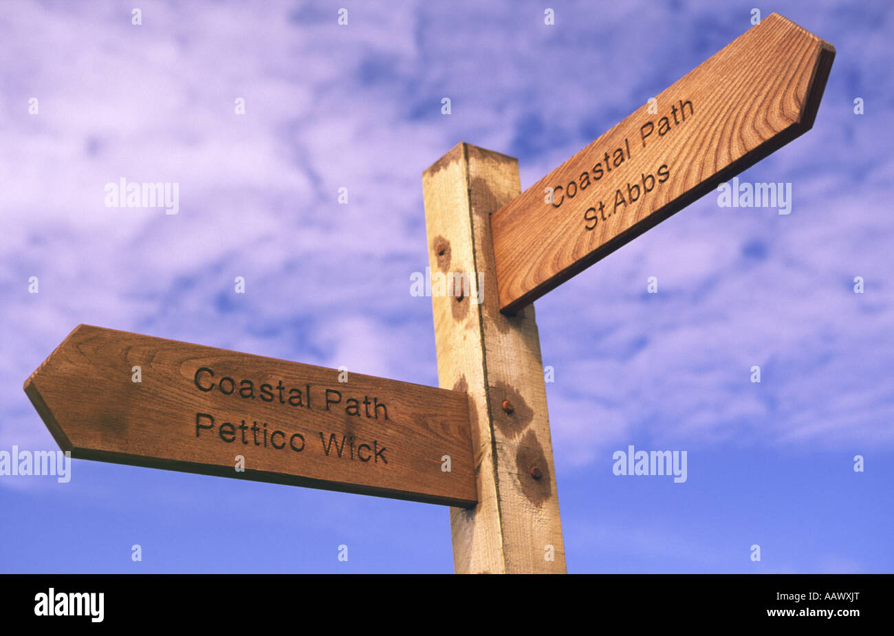 Signs and information boards at St Abbs Head nature reserve on the ...
