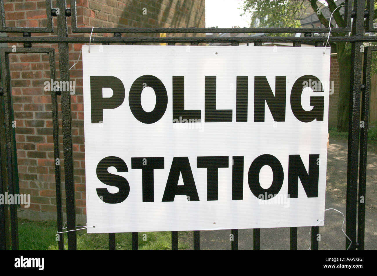 Polling station gate hi-res stock photography and images - Alamy