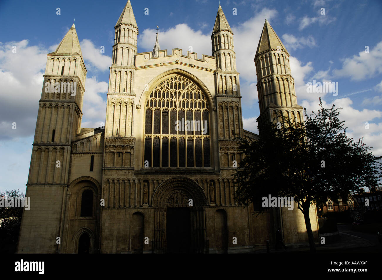 Rochester Cathedral Facade Stock Photo - Alamy