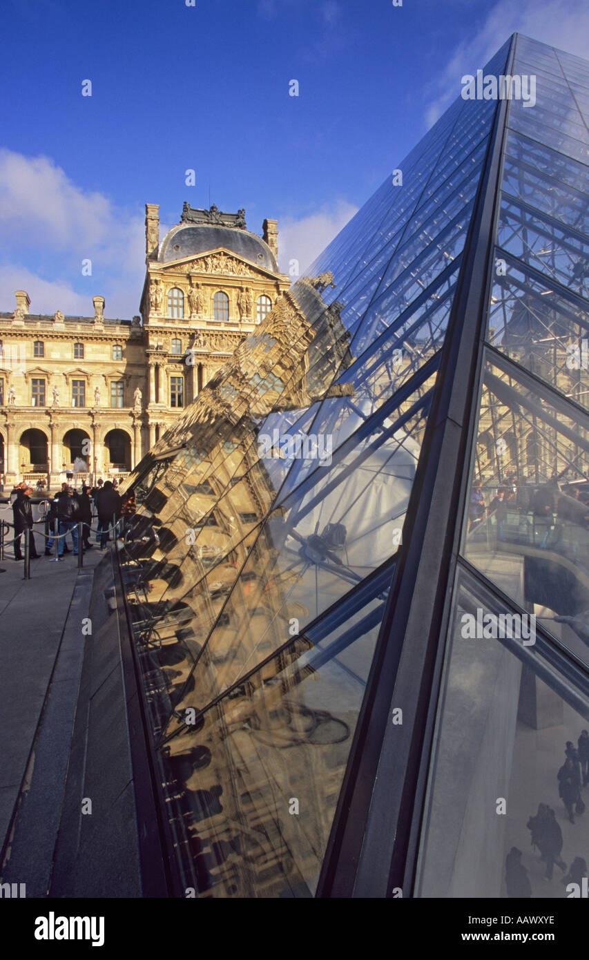 Glass pyramid at the Louvre Paris France Stock Photo - Alamy