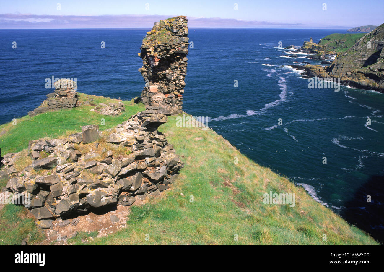 Scottish Castle Fast Castle on Berwickshire coastline Scottish Borders ...
