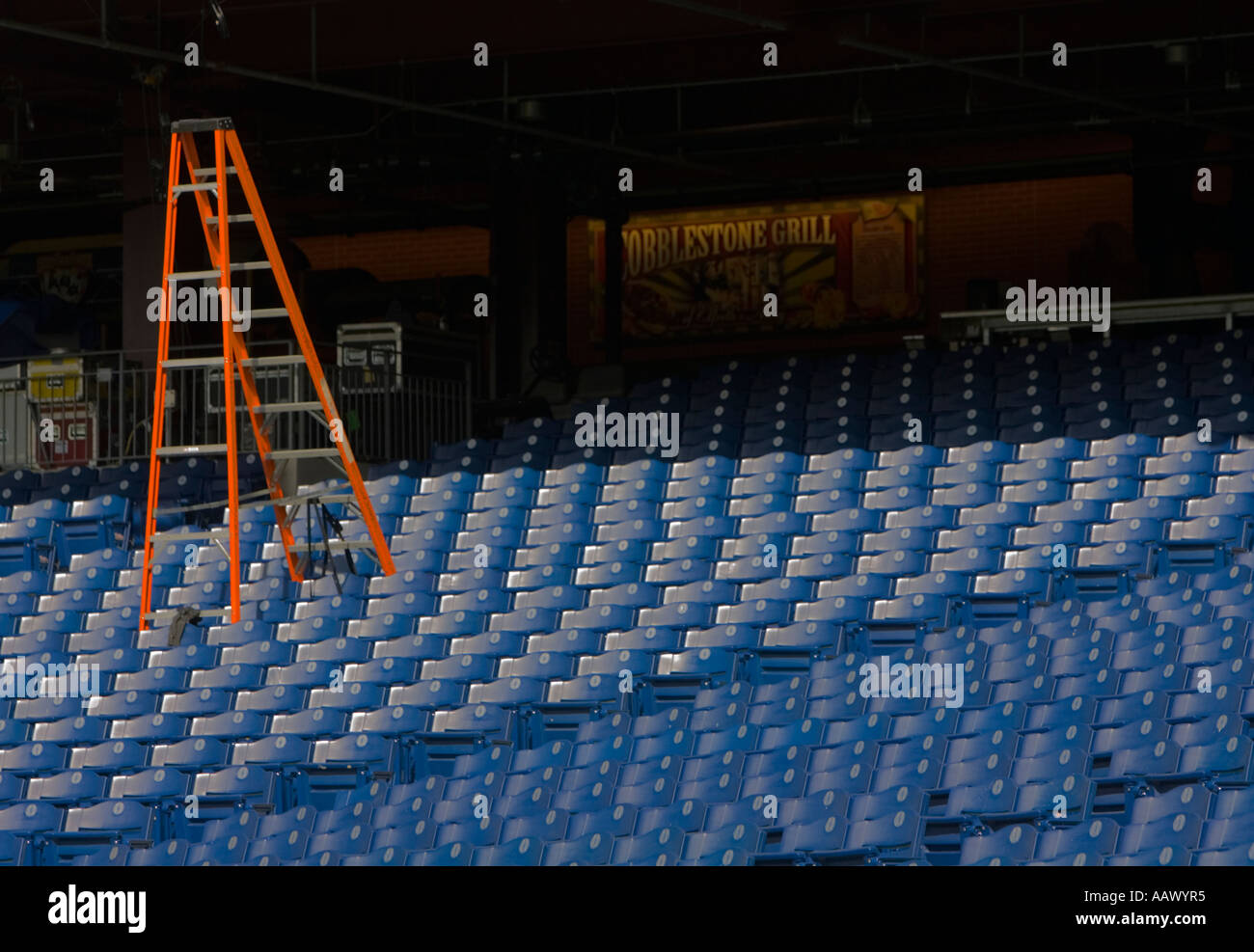 A ladder in a stadium Stock Photo - Alamy