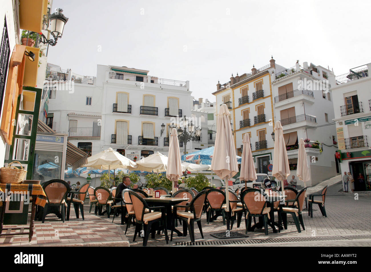 THE SQUARE. COMPETA. MOUNTAIN VILLAGE COSTA DEL SOL. SPAIN EUROPE Stock ...