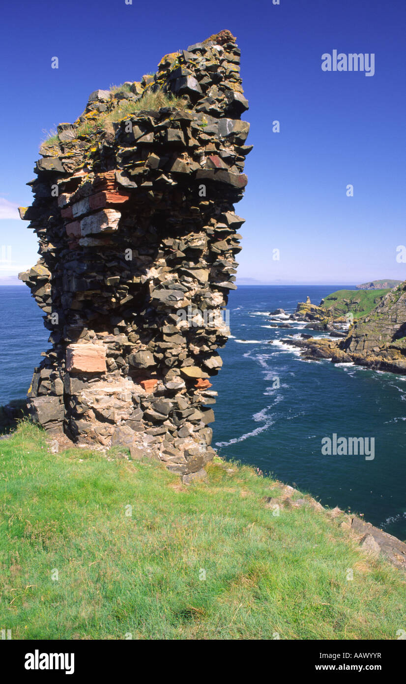 Scottish Castle Fast Castle on Berwickshire coastline Scottish Borders ...