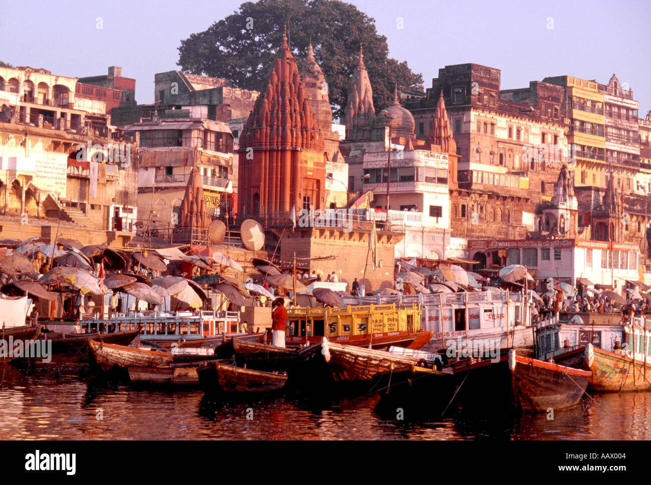 RIVER GANGES AT VARANASI UPPER PRADESH INDIA Stock Photo - Alamy