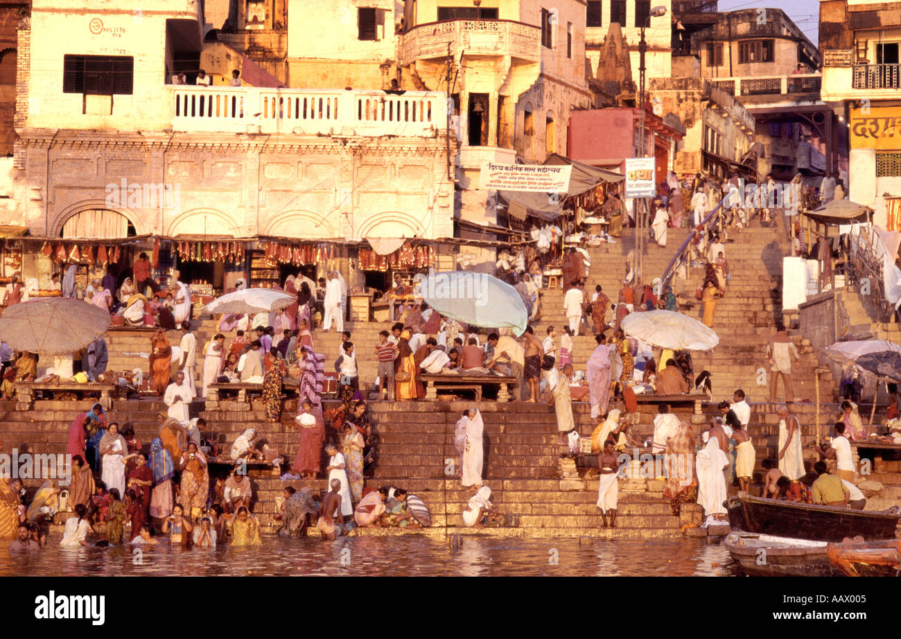 RIVER GANGES AT VARANASI UPPER PRADESH INDIA Stock Photo - Alamy