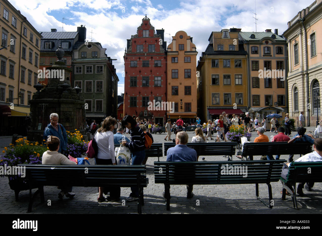 Square in the center of Gamla Stan old town Stockholm Sweden Stock ...