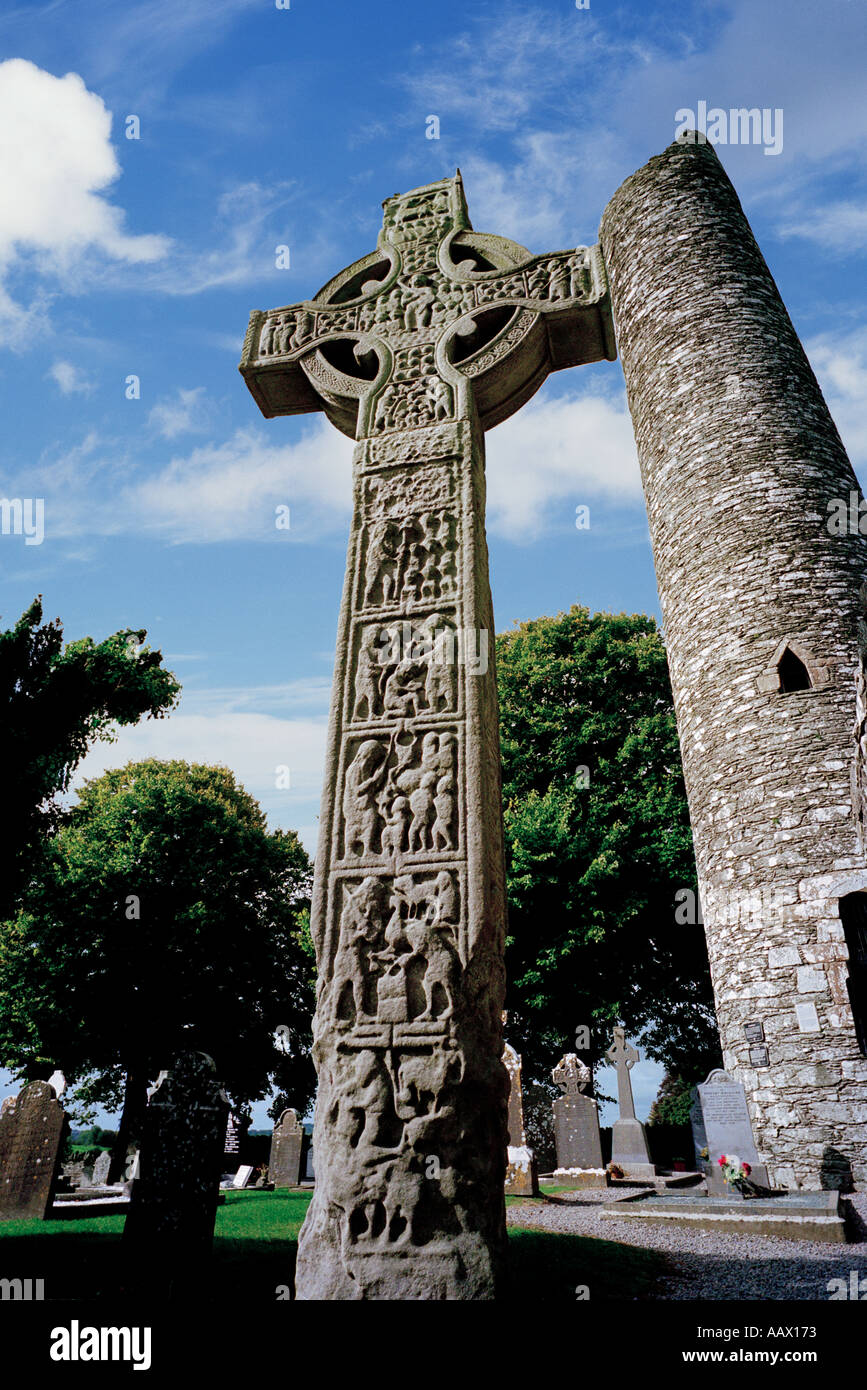 A 10th century carved Christian stone cross at the monastic site of ...