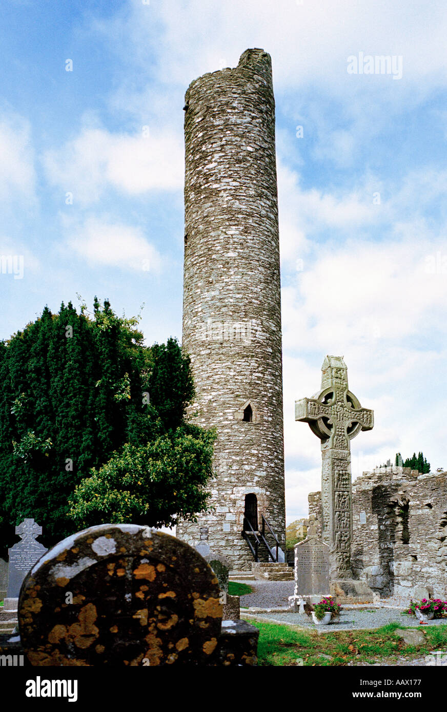 A 10th century carved Christian stone cross at the monastic site of ...