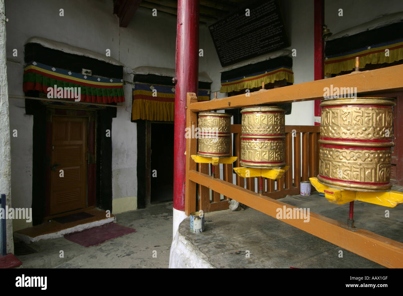 Inside a monastery, Ladakh Stock Photo - Alamy