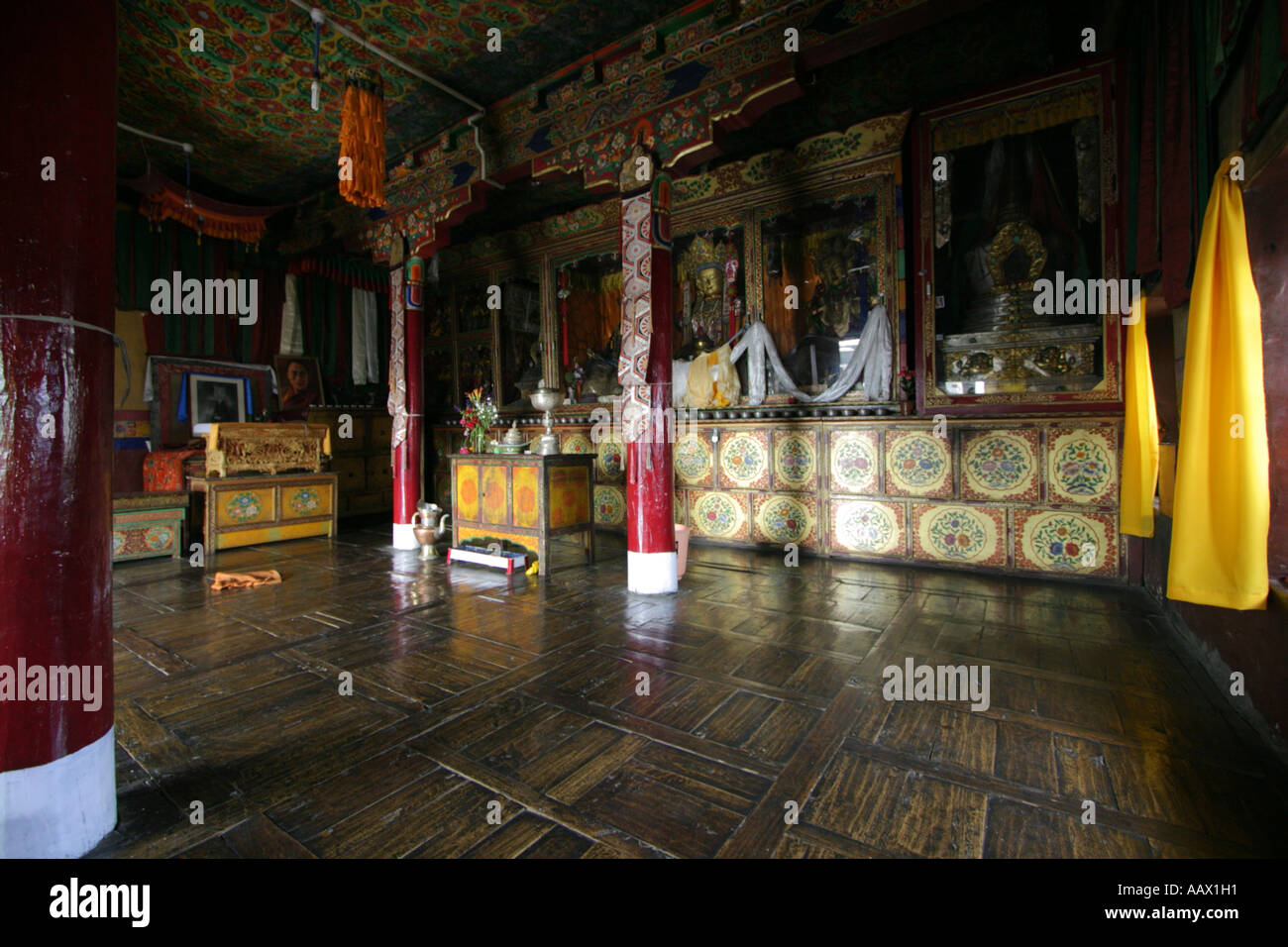 The wonderful decorations of the Ladakh monastery, Ladakh Stock Photo ...