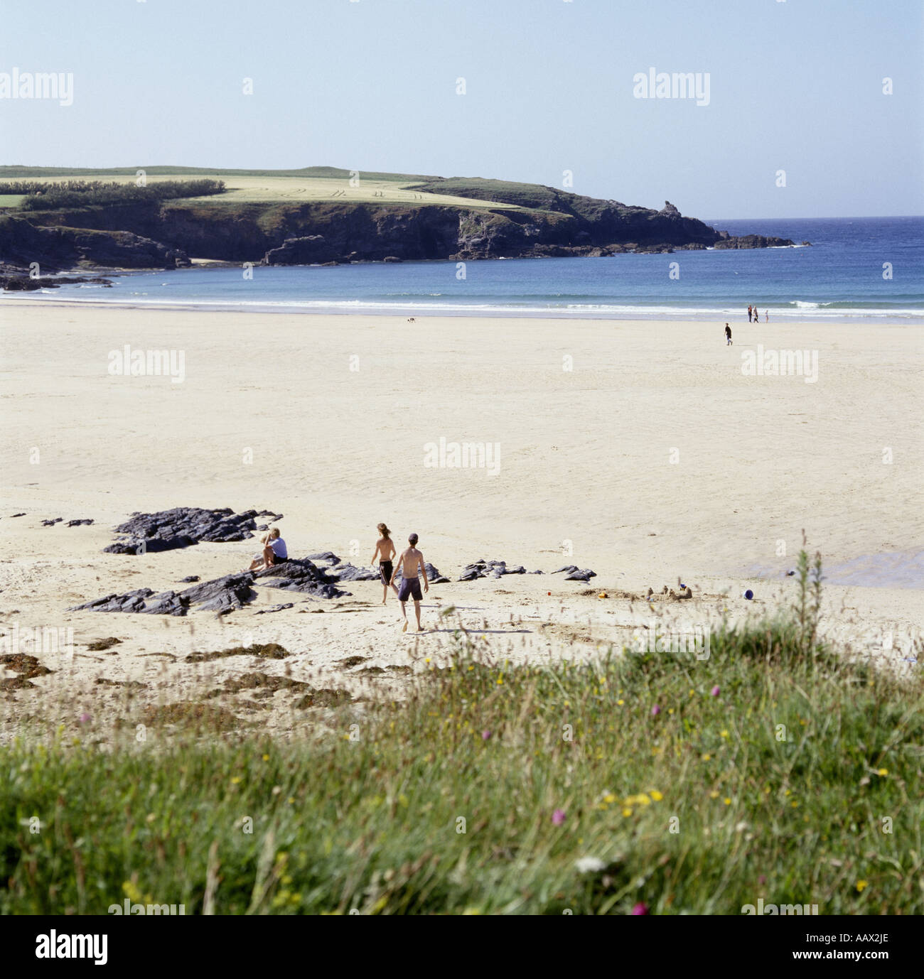 Harlyn Bay, Cornwall England UK Stock Photo - Alamy