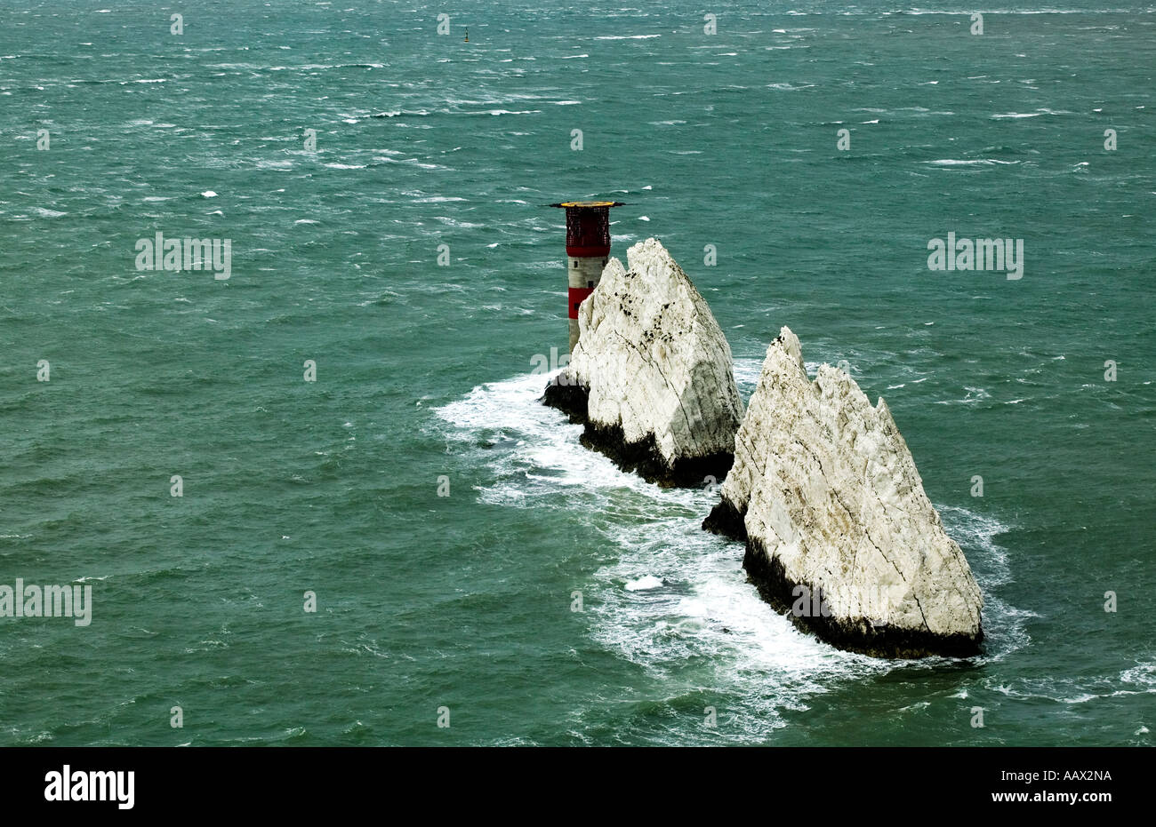 The Needles Lighthouse in the Isle of Wight Stock Photo - Alamy