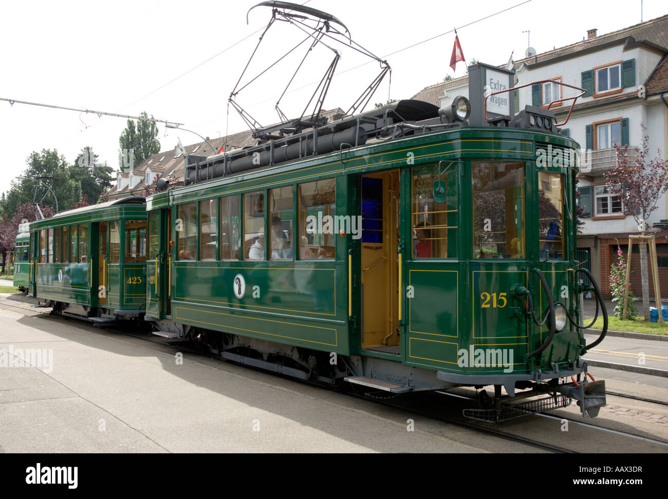 Basel Vintage Tramcar-1 Stock Photo - Alamy