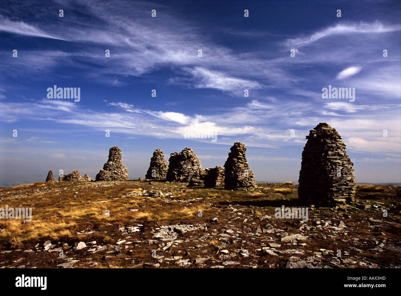 Nine Standards Rigg, Near Kirkby Stephen, Cumbria, England, UK Stock ...
