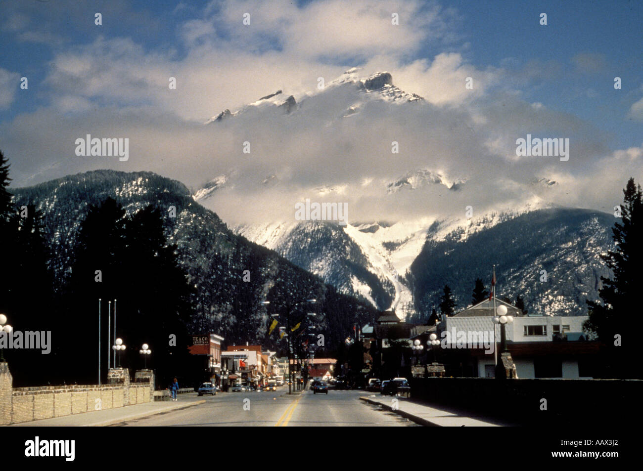 Main street banff in banff national park hi-res stock photography and ...