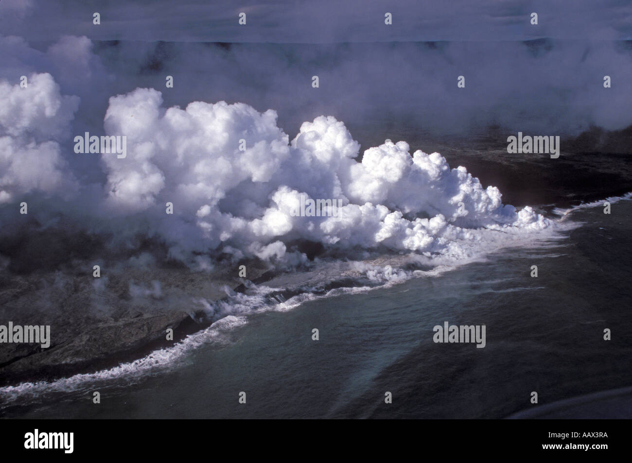 PH-54 LAVA POURING IN SEA FROM AIR Stock Photo - Alamy