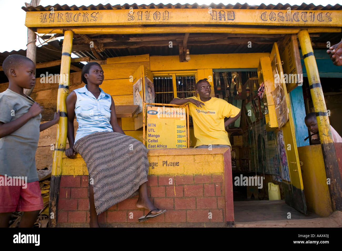 Village phone Uganda Stock Photo - Alamy