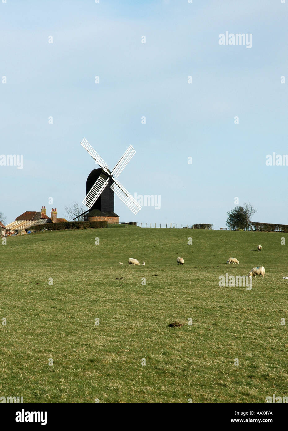 The Windmill and Countryside at Rolvenden Kent England Stock Photo - Alamy