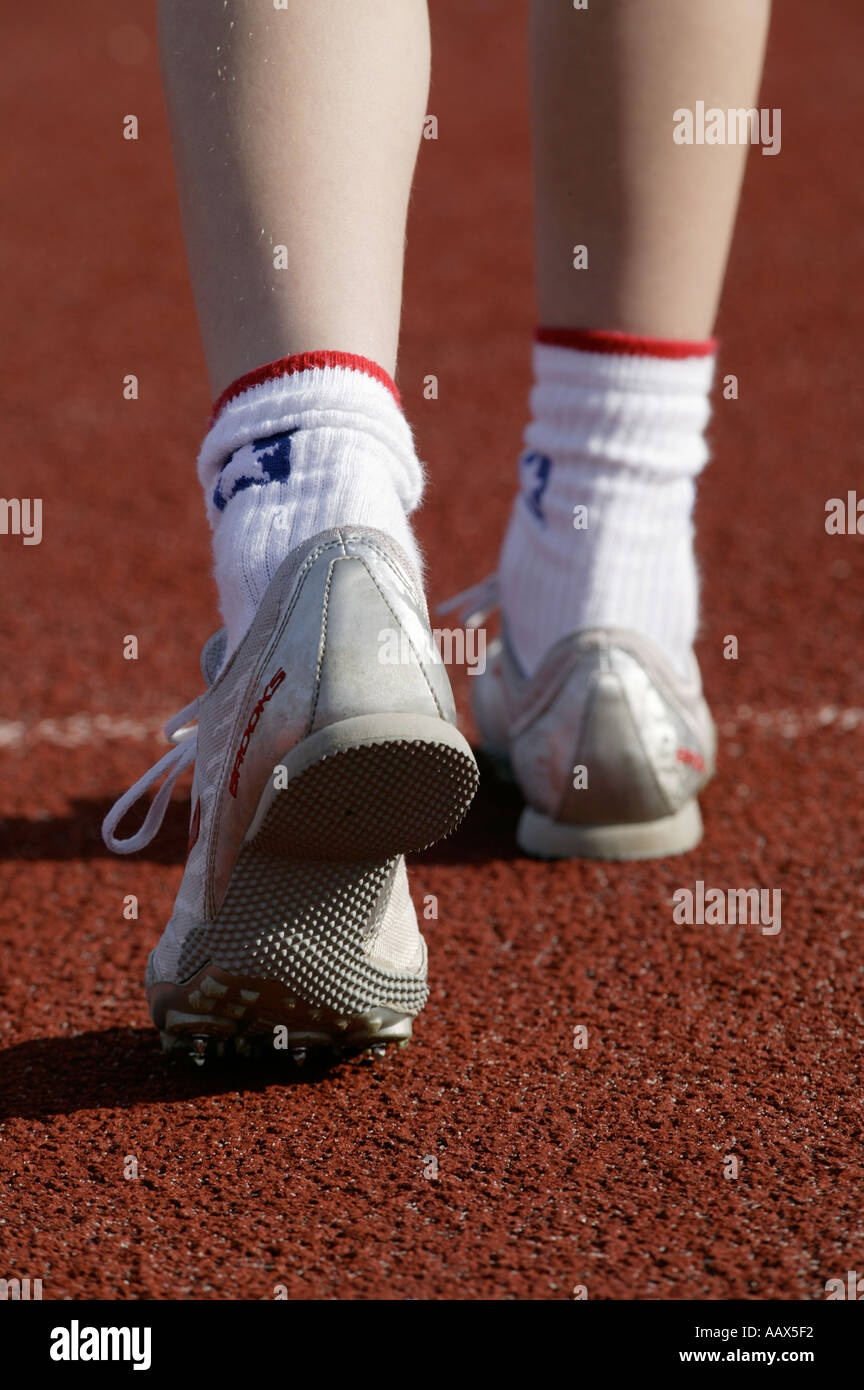 foot of runner on start line Stock Photo - Alamy