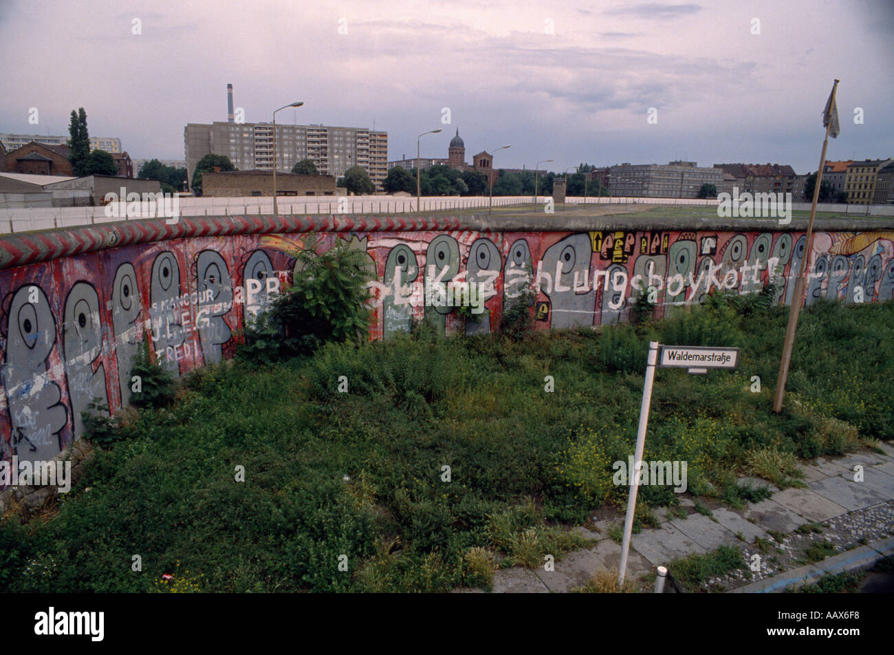 European History. The historical Berlin Wall in West Berlin in Germany ...