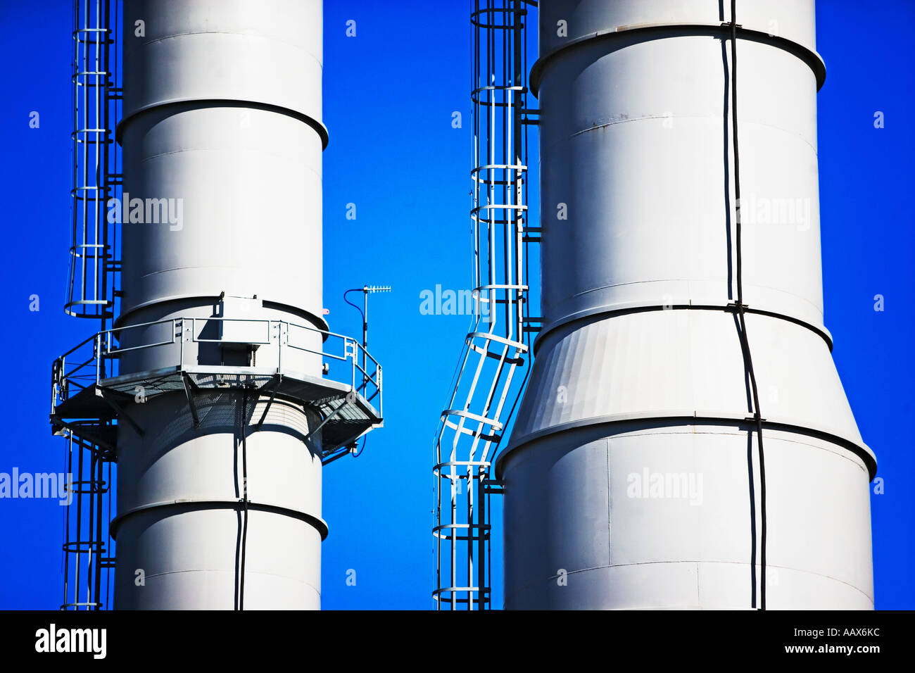 POWER PLANT, SMOKESTACKS Stock Photo - Alamy