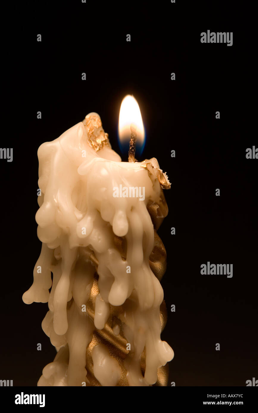 Candle burning melting Cut Out Stock Images & Pictures - Alamy